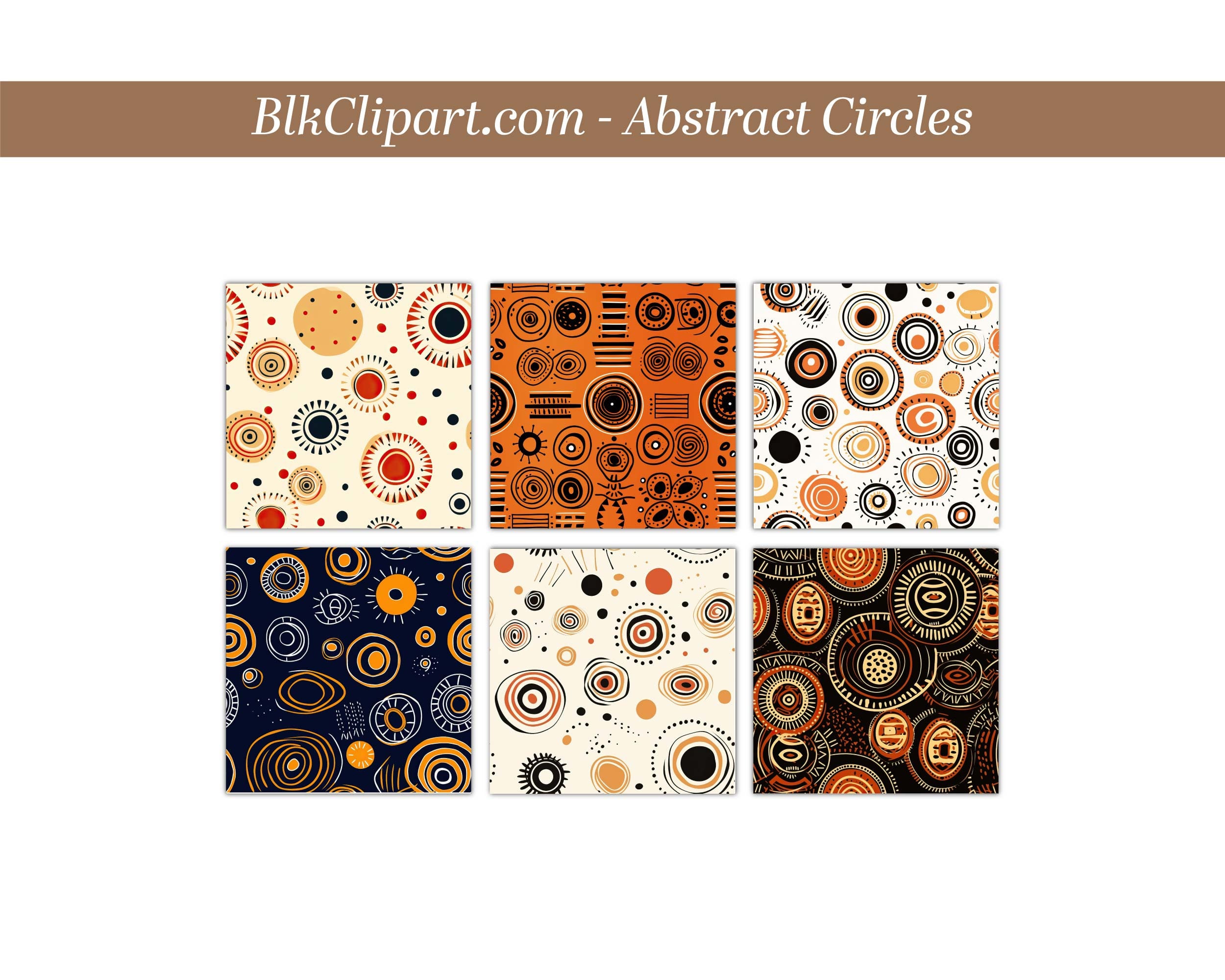 African Circular Fabric Patterns: Contemporary Heritage (digital Paper ...