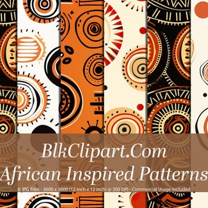 African Circular Fabric Patterns: Contemporary Heritage (digital Paper ...