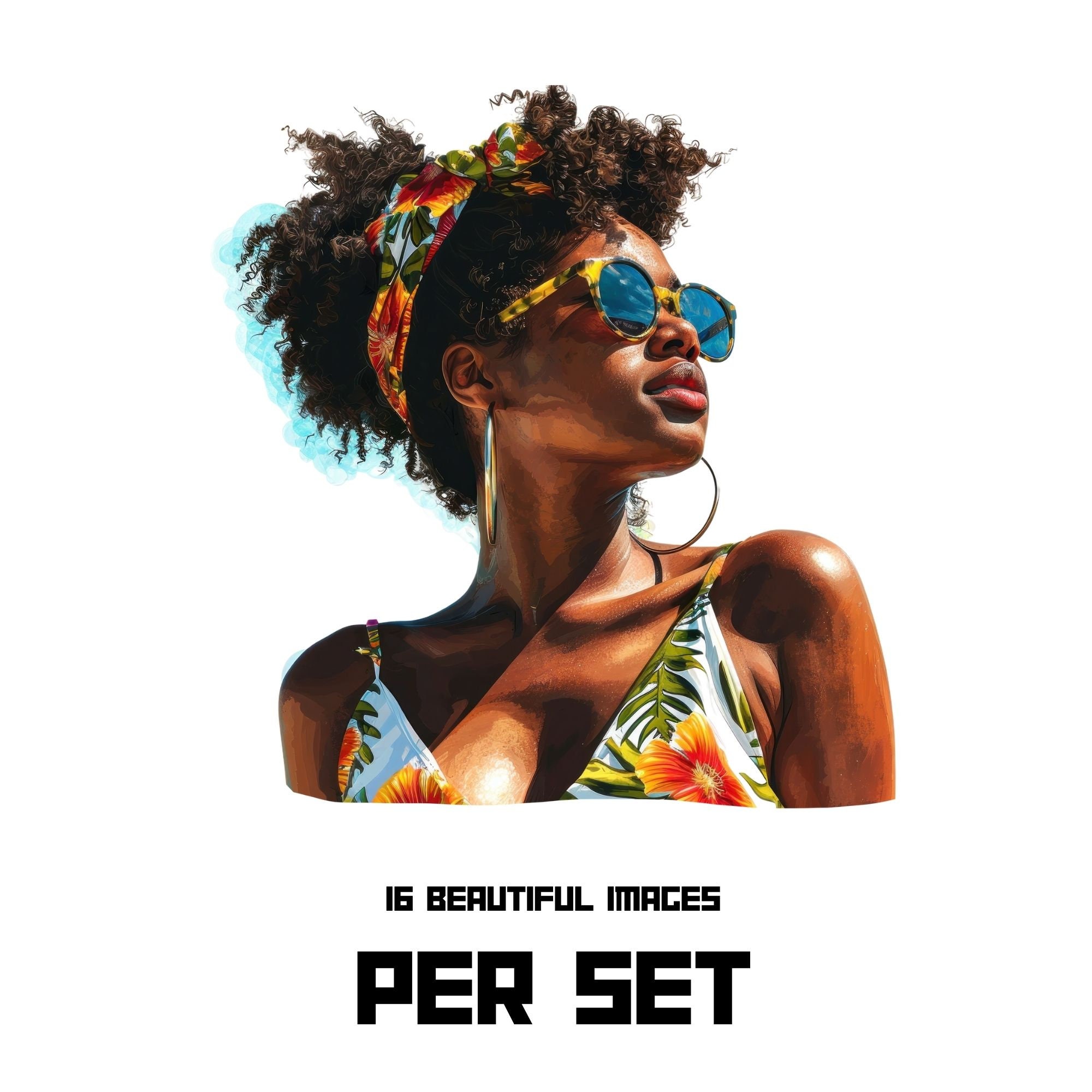 Clipart of Beautiful African American Women Playing at a Pool Party ...