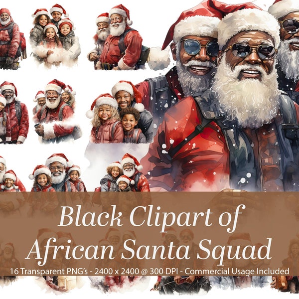 African American Christmas Clipart - Etsy