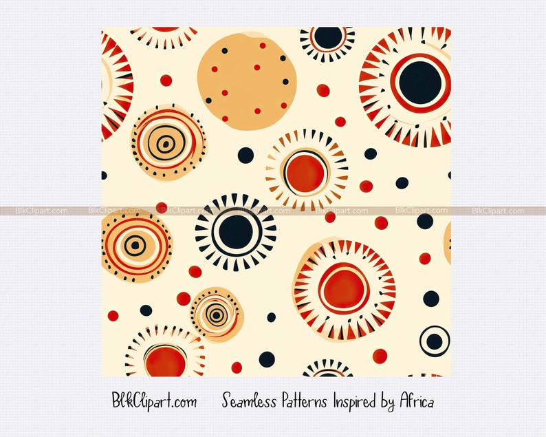 African Seamless Pattern - Abstract Circles in an African Inspired ...