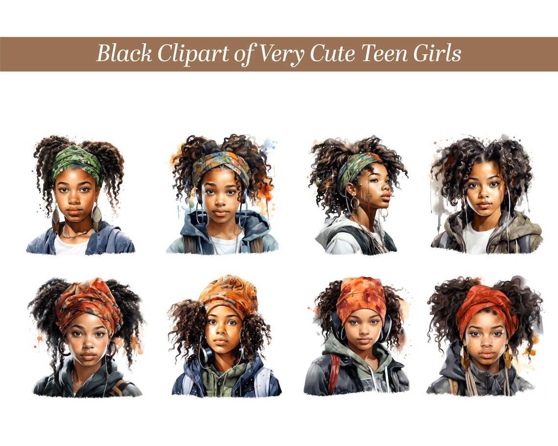 Black Girl Magic Watercolor Clipart Set African American - Etsy