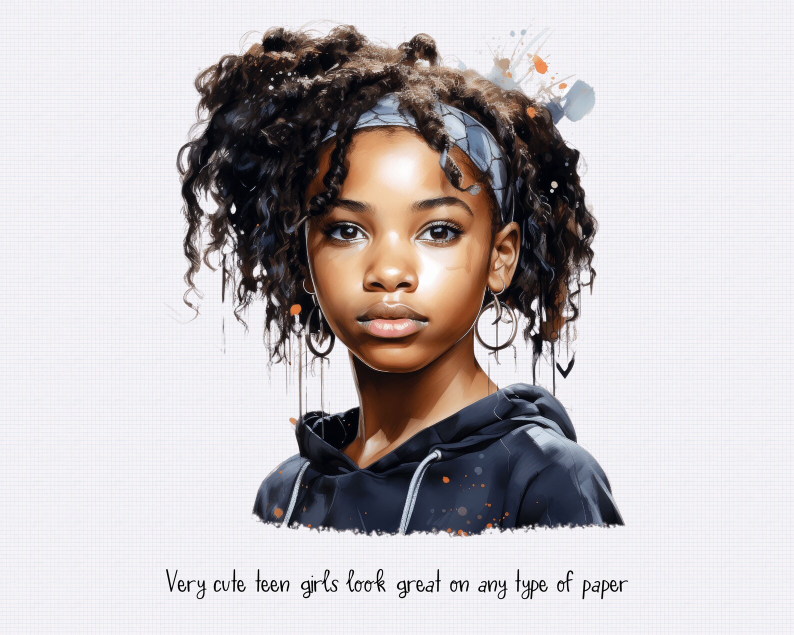 Black Girl Magic Watercolor Clipart Set - African American Clipart of ...