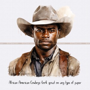 African American Clipart of Wild West Cowboys in Watercolor Clipart ...