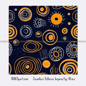 African Seamless Pattern - Abstract Circles in an African Inspired ...