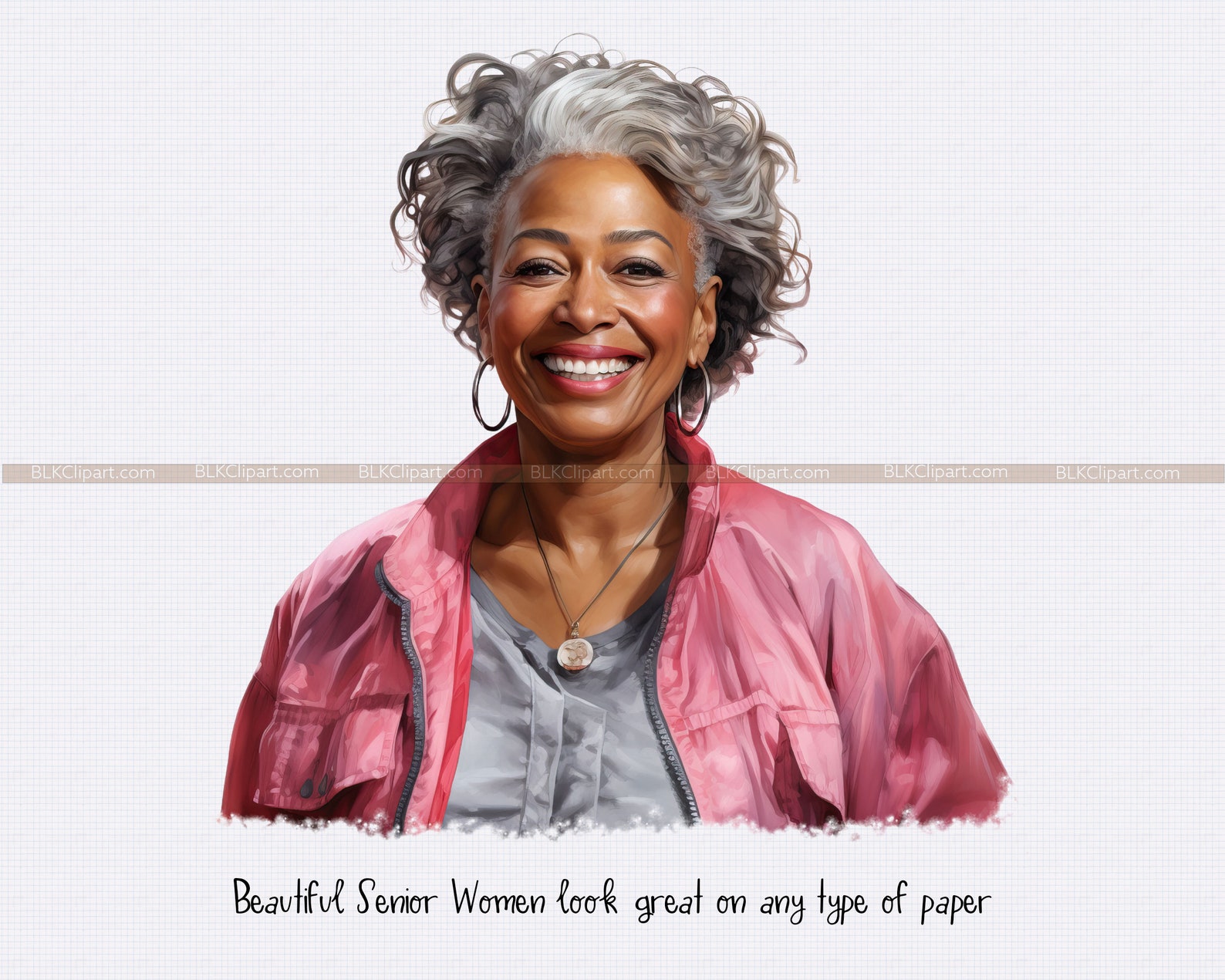 African American Clipart of Beautiful Senior Black Women. Black Clipart, Seniors Clipart ...