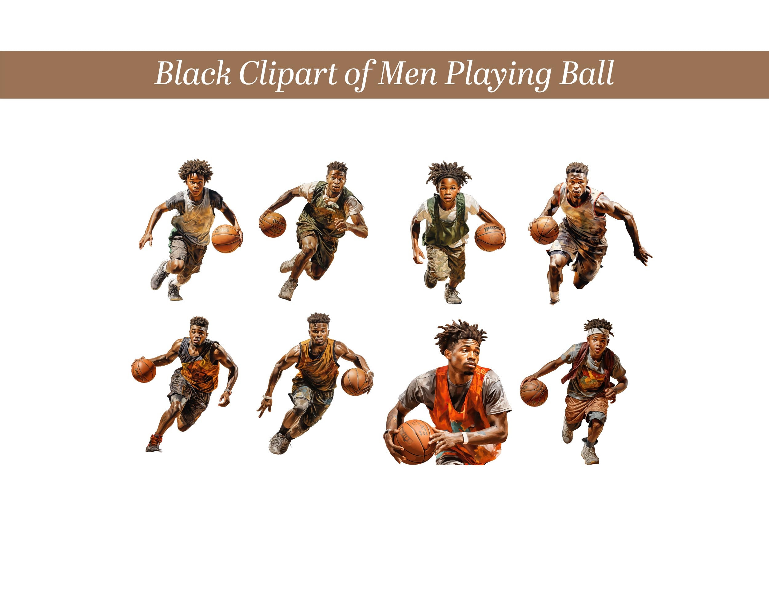 African American Basketball Player Clipart. Black People Clipart ...