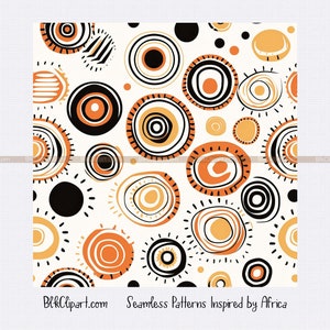 African Seamless Pattern - Abstract Circles in an African Inspired ...