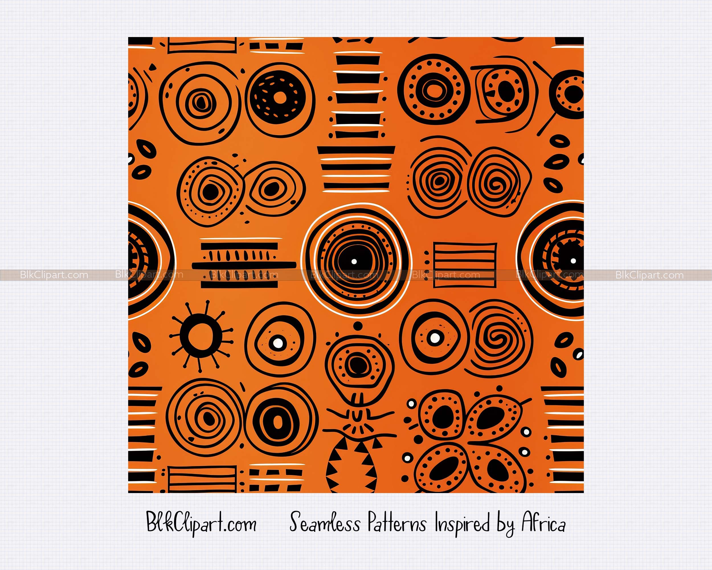 African Seamless Pattern Abstract Circles in an African Inspired ...