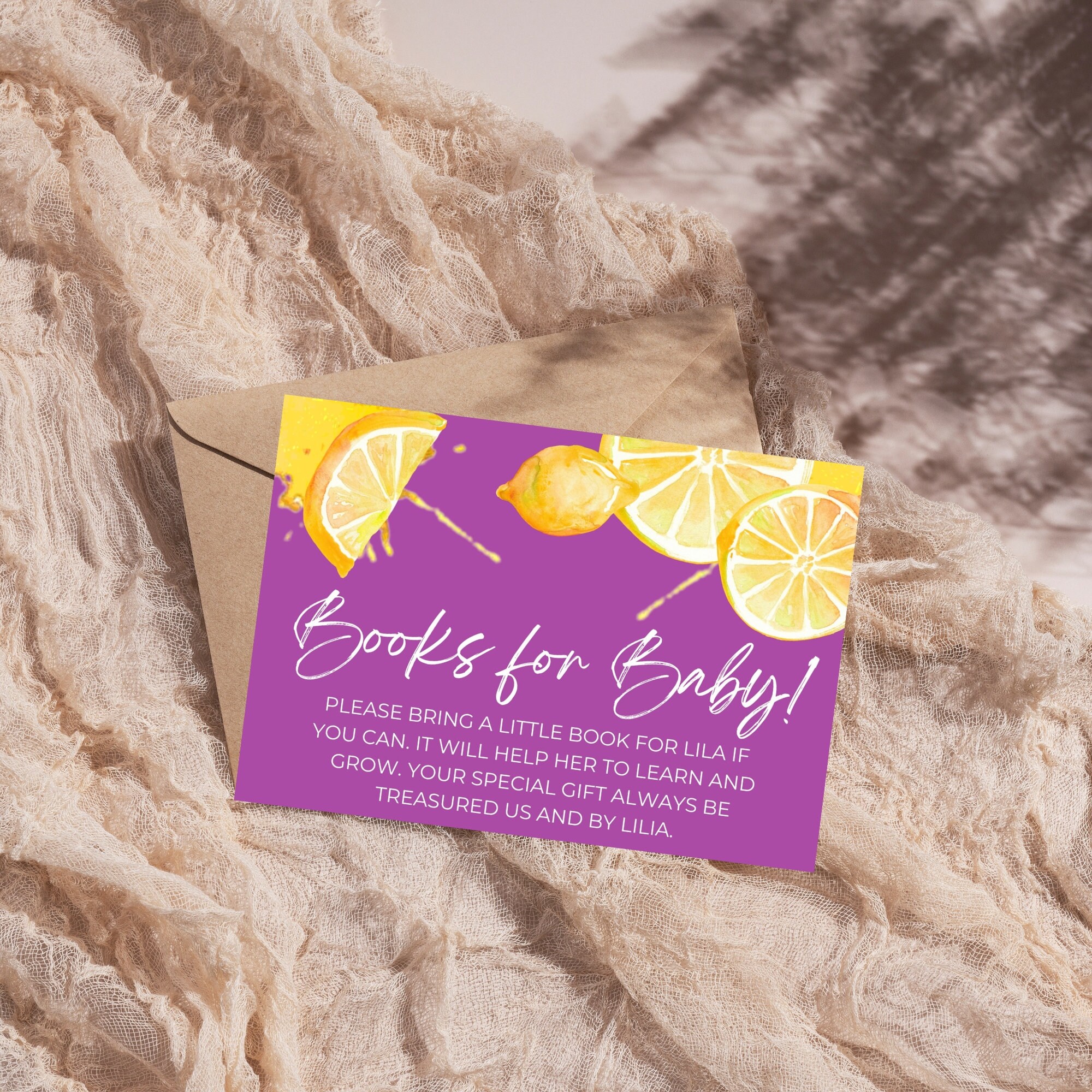 Editable Citrus Baby Shower Invitation Bundle, Citrus Lemon Baby Shower ...