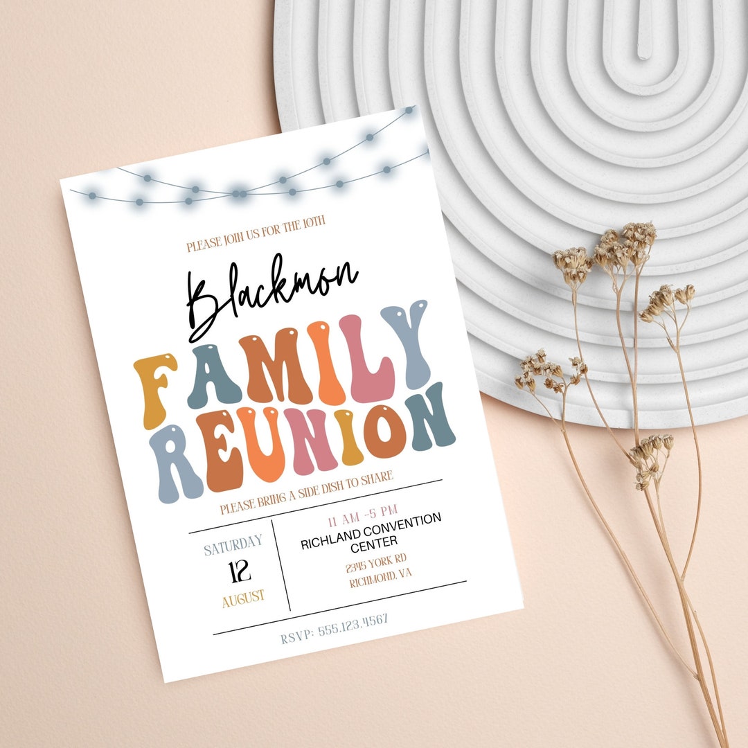 Family Reunion Invitation Digital, Family Reunion Invitation Template ...