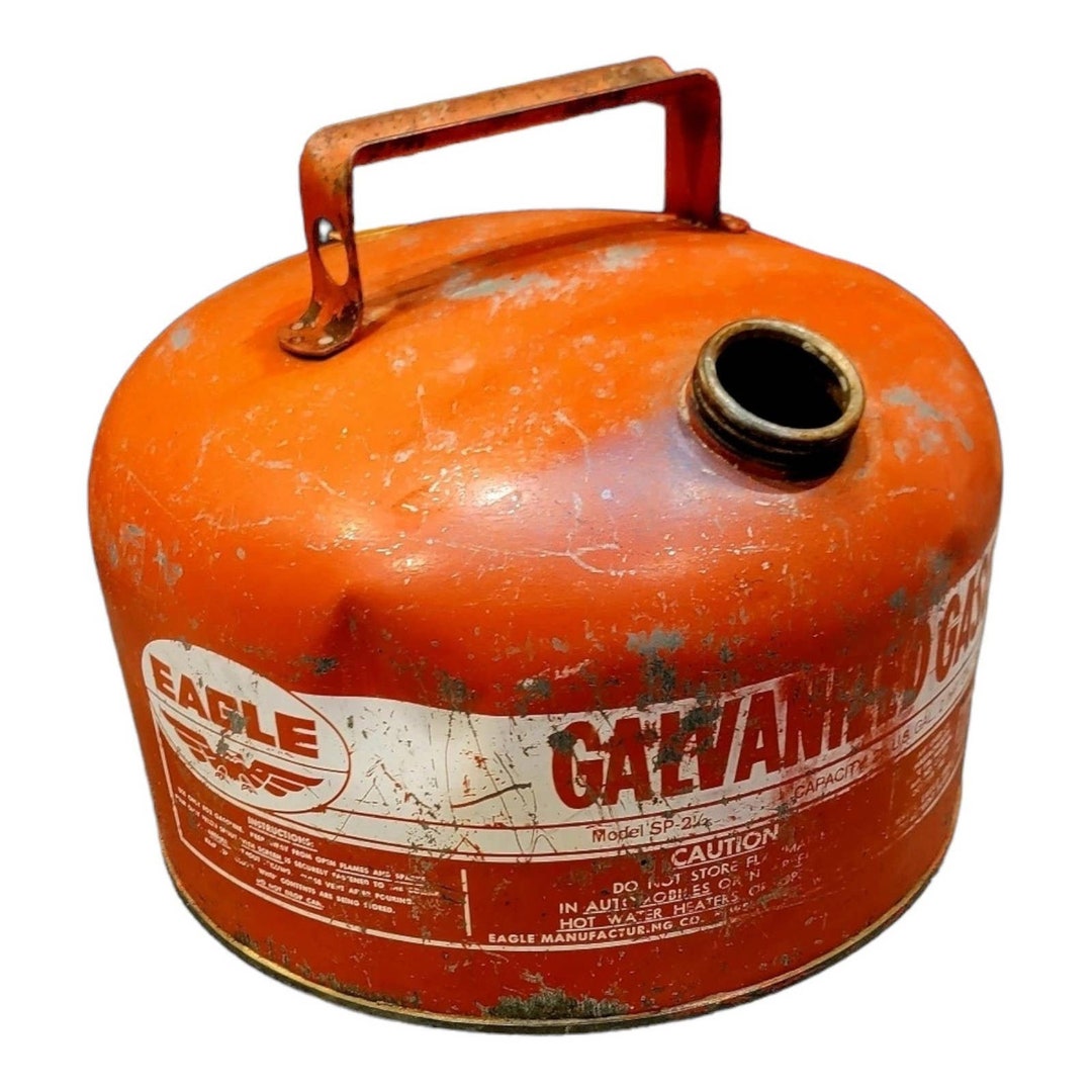 Vintage Galvanized Red Eagle Gallon Red Gas Can - Etsy