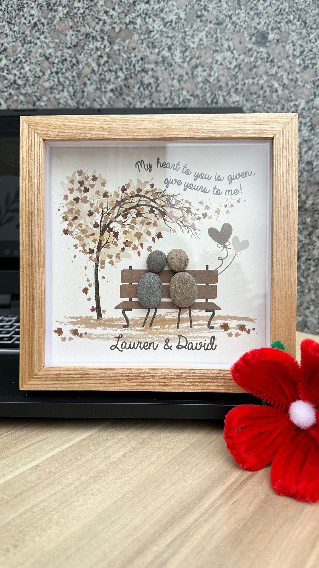 Pebble Art Couple, Personalised Gifts, Gift for Her, Dating Gift ...
