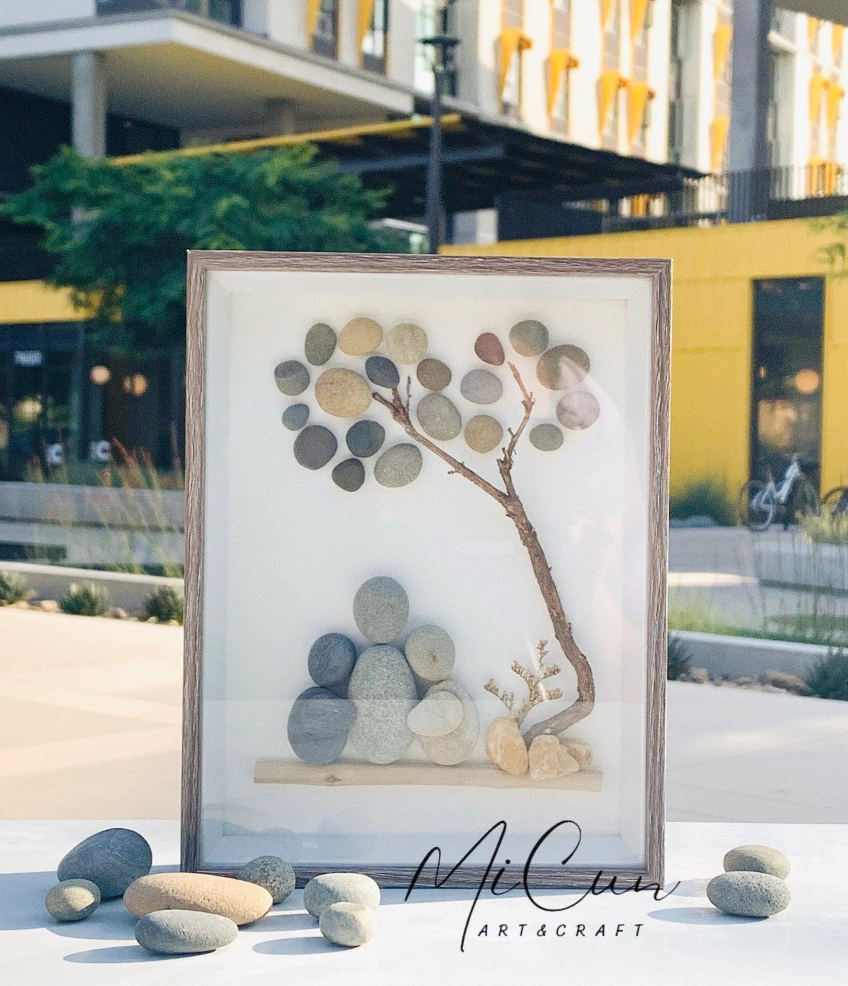 Pebble Art for Mom, Mother's Day Pebble Gift, Special Mom and Child ...