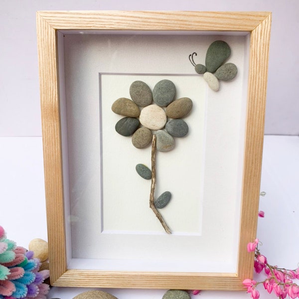 Pebble Art Flowers - Etsy