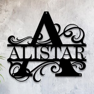 Custom Last Name Sign, Monogram Wall Decor, Metal Wall Art, Metal Last ...