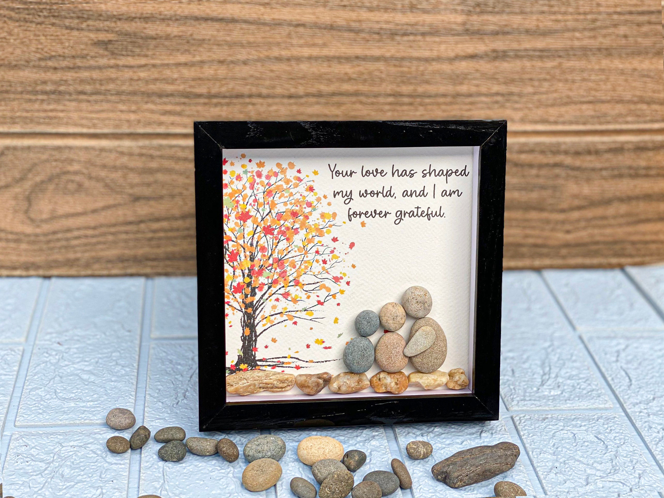 Mother's Day Pebble Art, Pebble Artwork Gift for Mom, Grandma Meaning ...