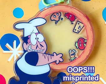 Pizza Tower Game Peppino Shaker Keychain - Acrylic Keychain - Etsy