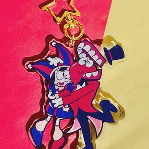 Pomni and Caine Acrylic Epoxy Keychain - Etsy