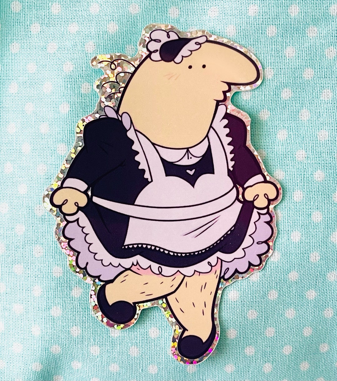 Smiling Friends Maid Charlie Glitter Sticker - 3” - Etsy