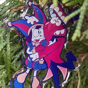 Pomni and Caine Acrylic Epoxy Keychain - Etsy