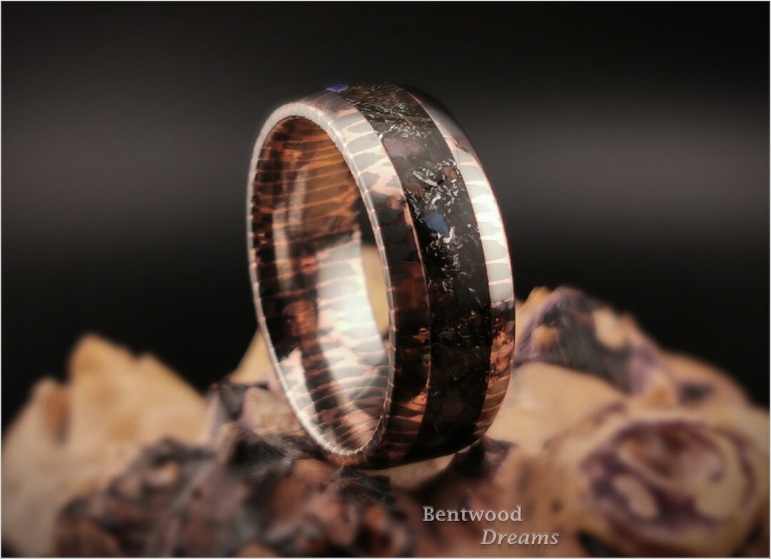 Superconductor Ring: Inlaid Meteorite, Dinosaur Bone, and Ethiopian ...