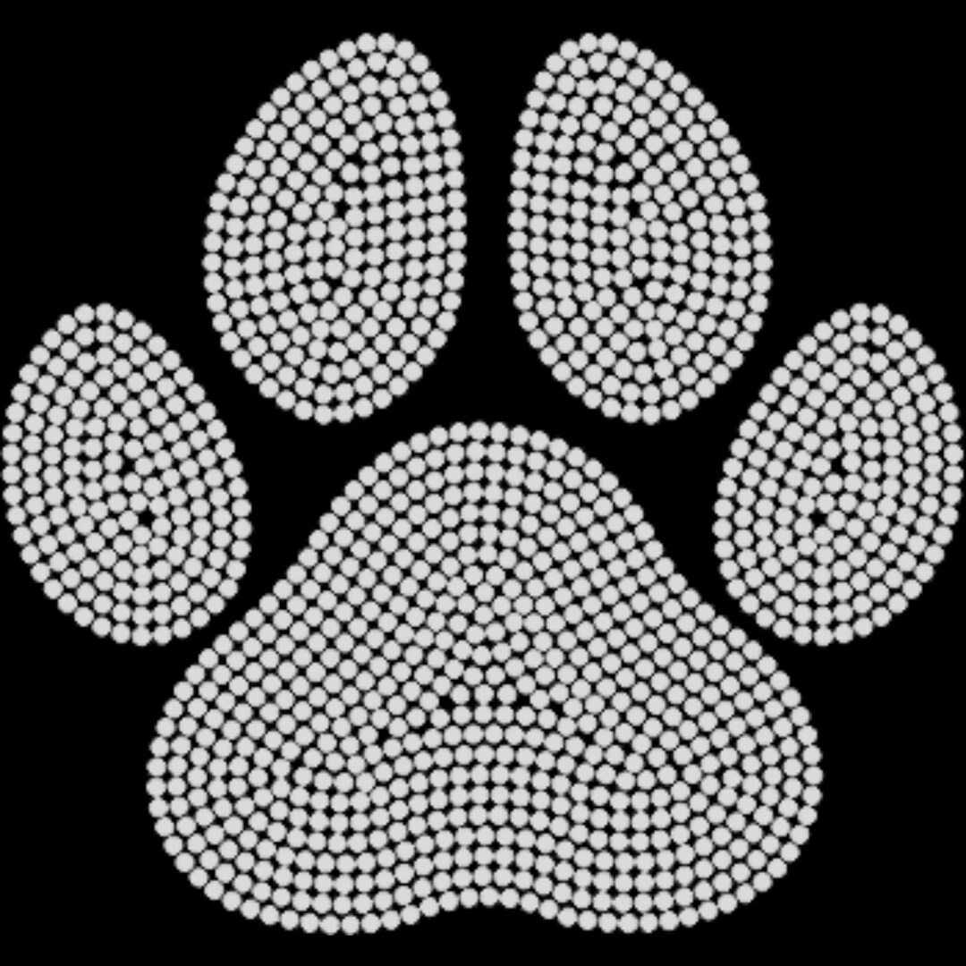 Paw Rhinestone Pattern, SVG Pattern, Paw Design,paw Rhinestone Tamplate ...