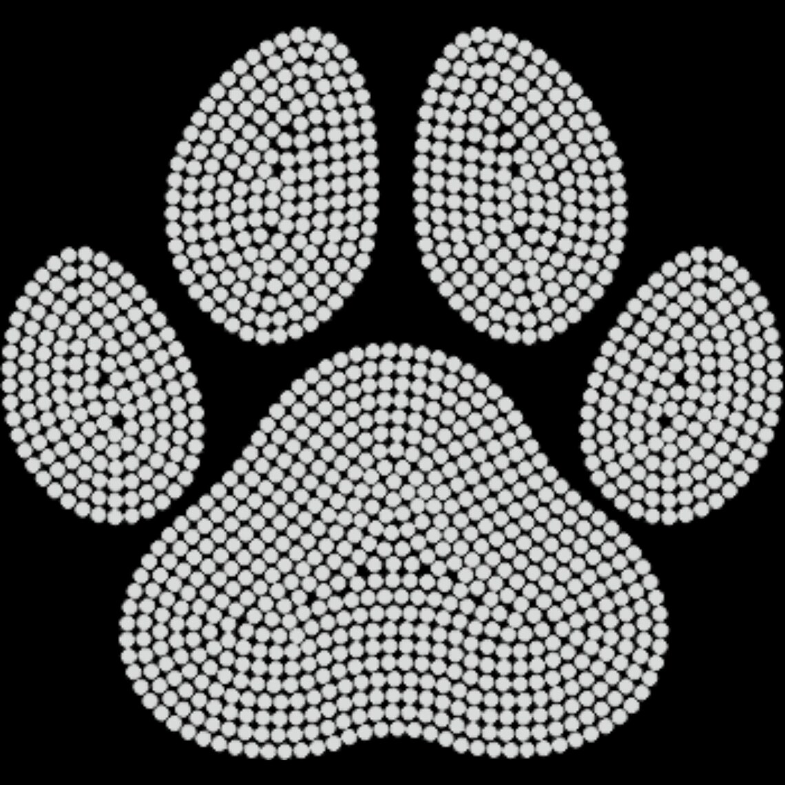 Paw Rhinestone Pattern, SVG Pattern, Paw Design,paw Rhinestone Tamplate ...