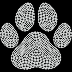 Paw Rhinestone Pattern, SVG Pattern, Paw Design,paw Rhinestone Tamplate ...