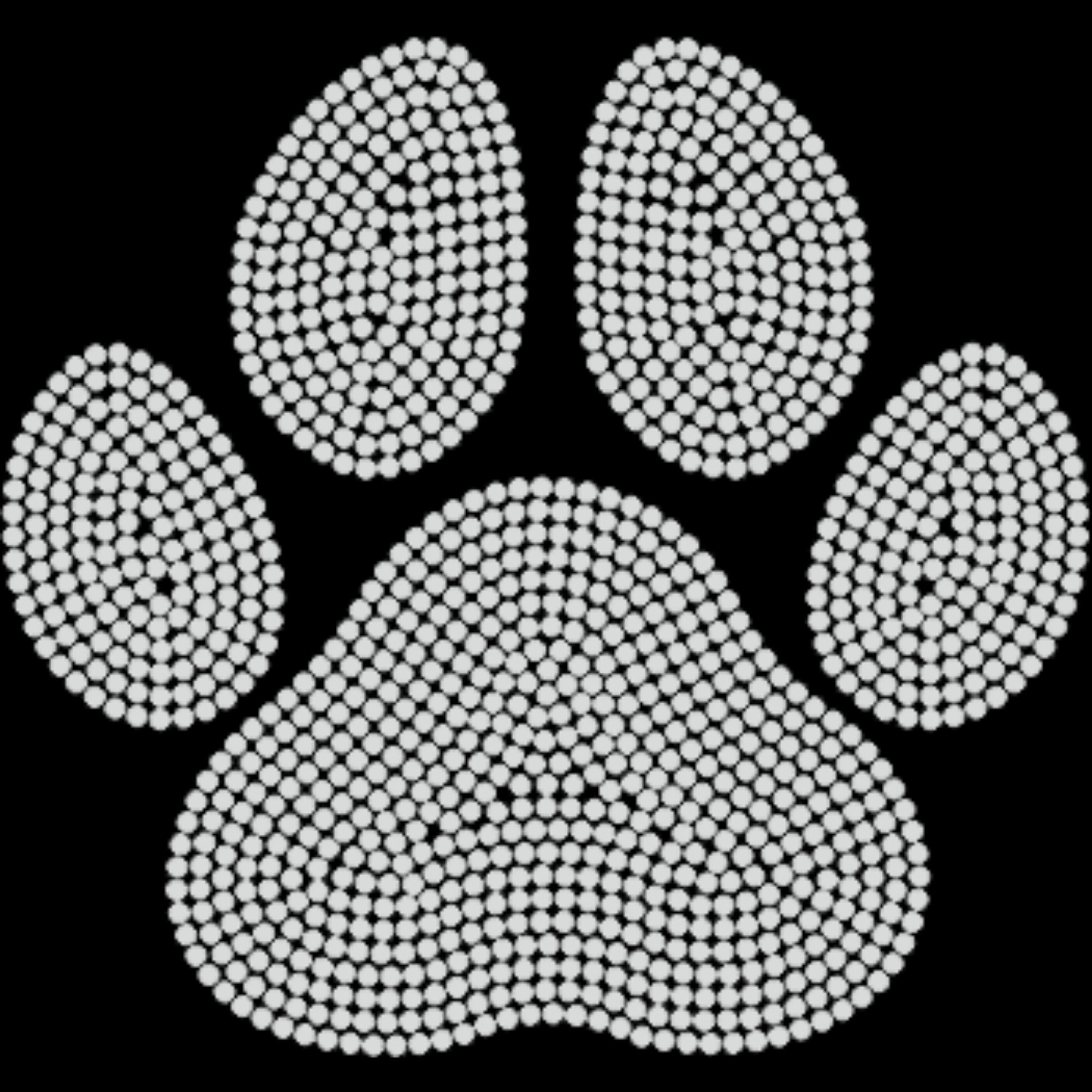 Paw Rhinestone Pattern, SVG Pattern, Paw Design,paw Rhinestone Tamplate ...