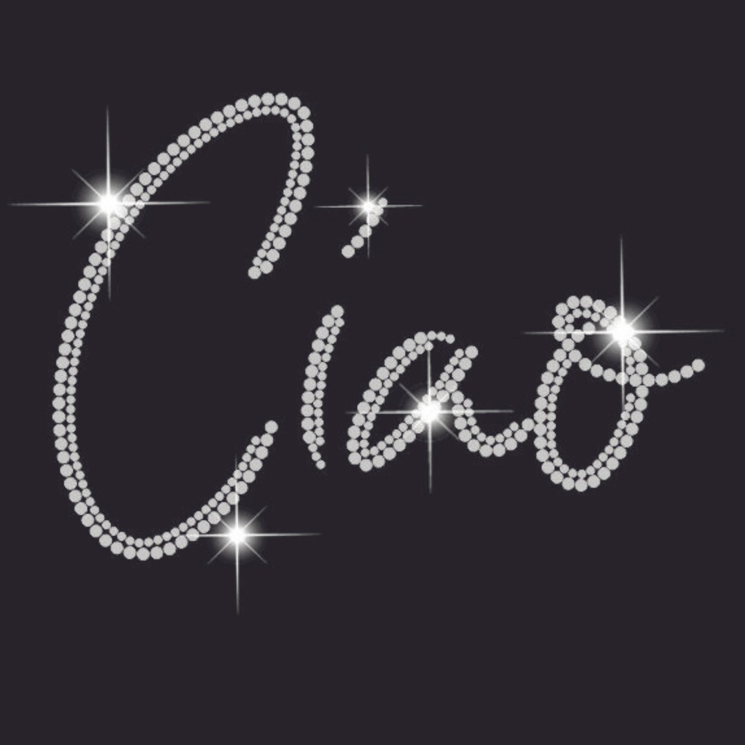 Ciao Word Rhinestone Pattern, SVG Pattern, Ciao Word Design, Ciao Word ...