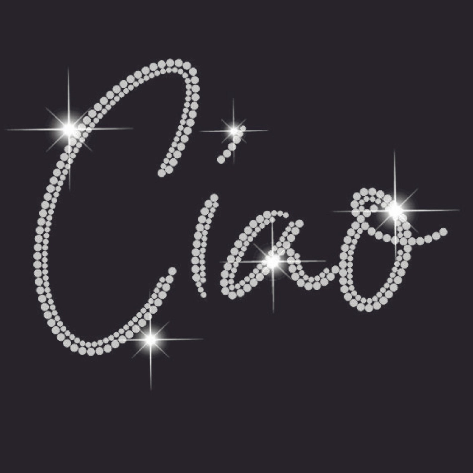 Ciao Word Rhinestone Pattern, SVG Pattern, Ciao Word Design, Ciao Word ...