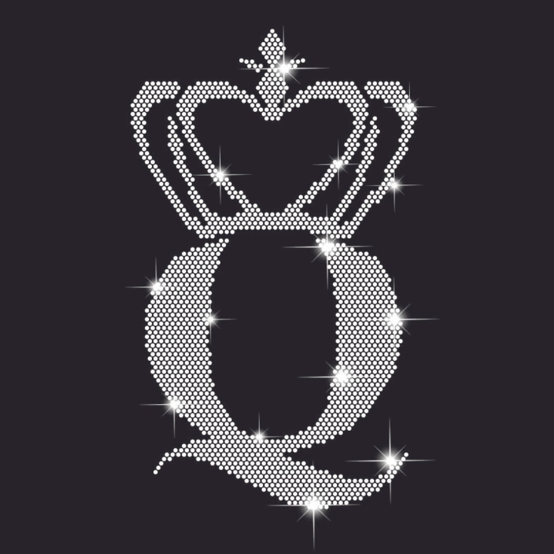 Queen Rhinestone Template SVG, Royal in Crown, Bling Rhinestones Shirt ...