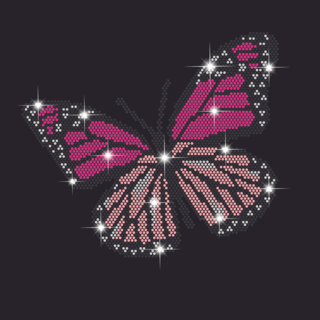 Butterfly Rhinestone Pattern, SVG Pattern, Butterfly Design, Butterfly ...