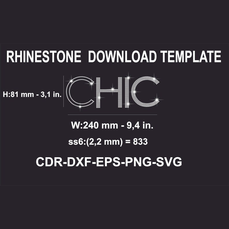 Chic Rhinestone Pattern, SVG Pattern, Chic Design, Chic Rhinestone ...