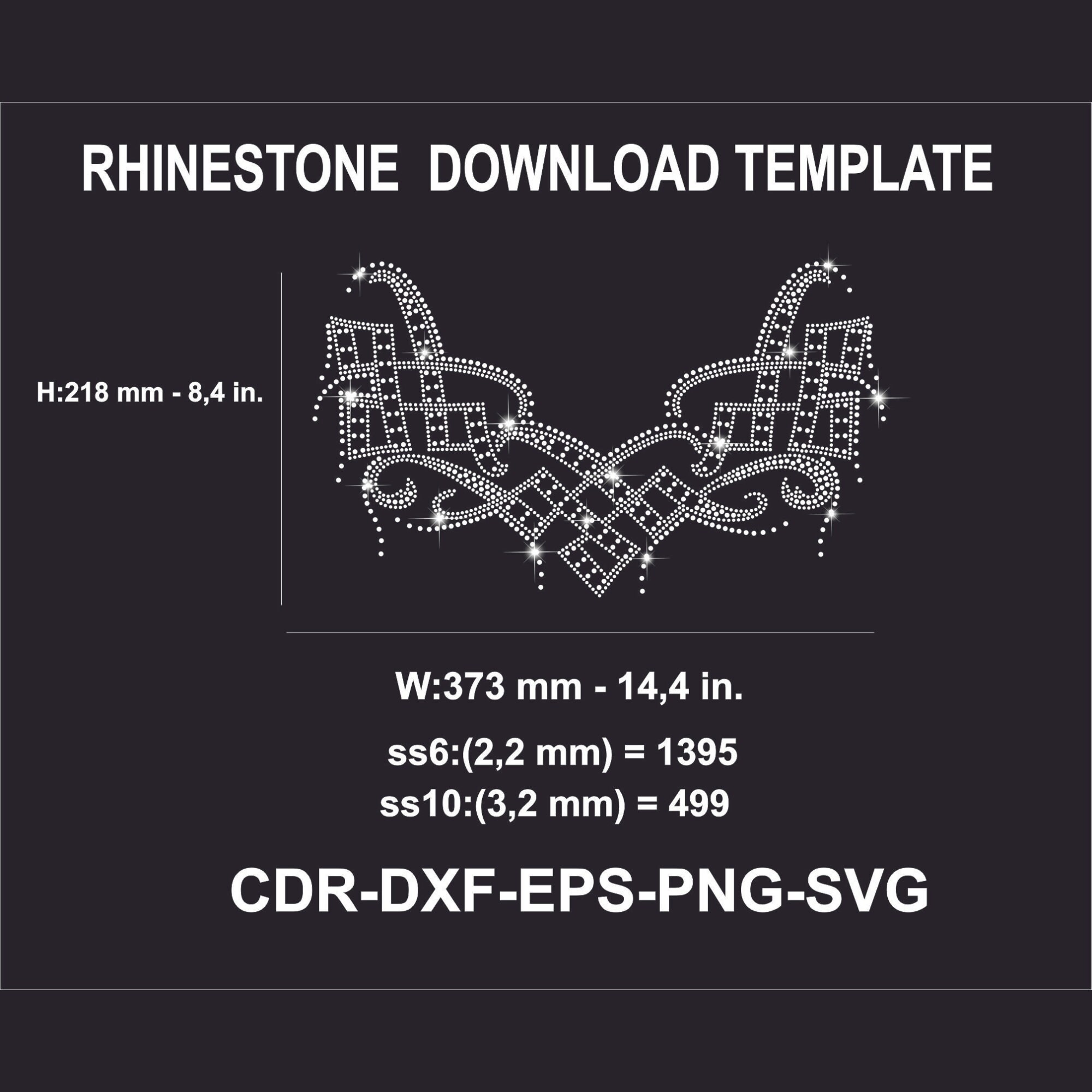 Rhinestone Design Rhinestone Template SVG File Instant Download ...