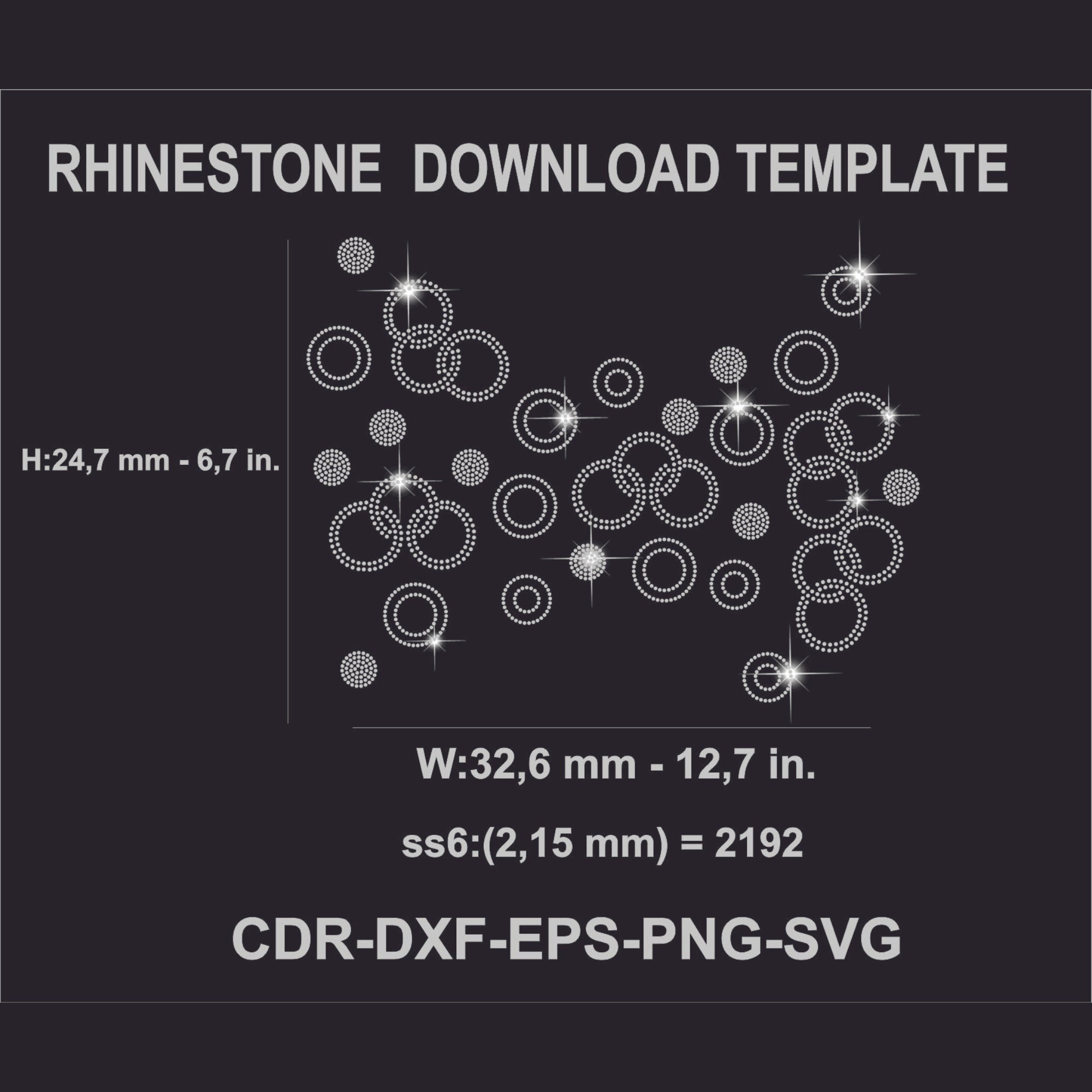 Circle Rhinestone Pattern, SVG Pattern, Circle Design, Circle ...