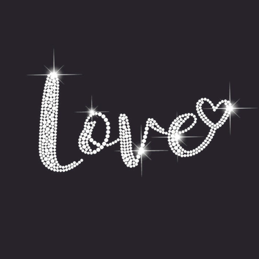 Love Rhinestone Pattern, SVG Pattern, Love Design, Love Rhinestone ...