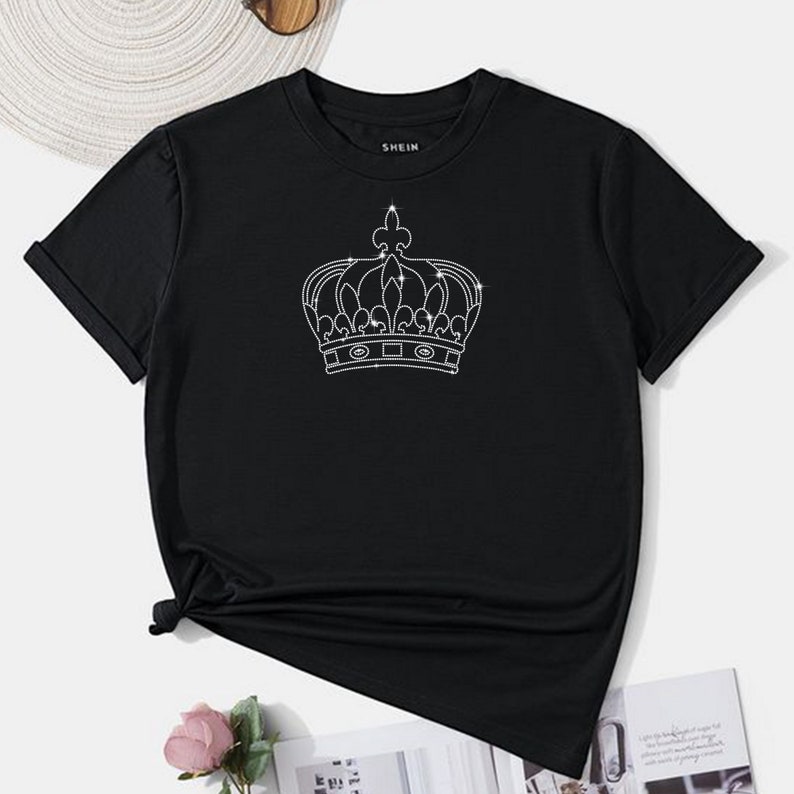 Crown Rhinestone Tamplate SVG File Instant Download, Crown Rhinestone ...