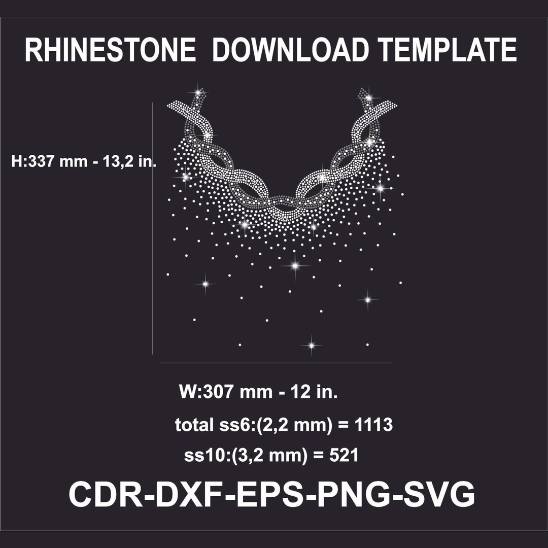 Rhinestone Design Rhinestone Template SVG File Instant Download ...