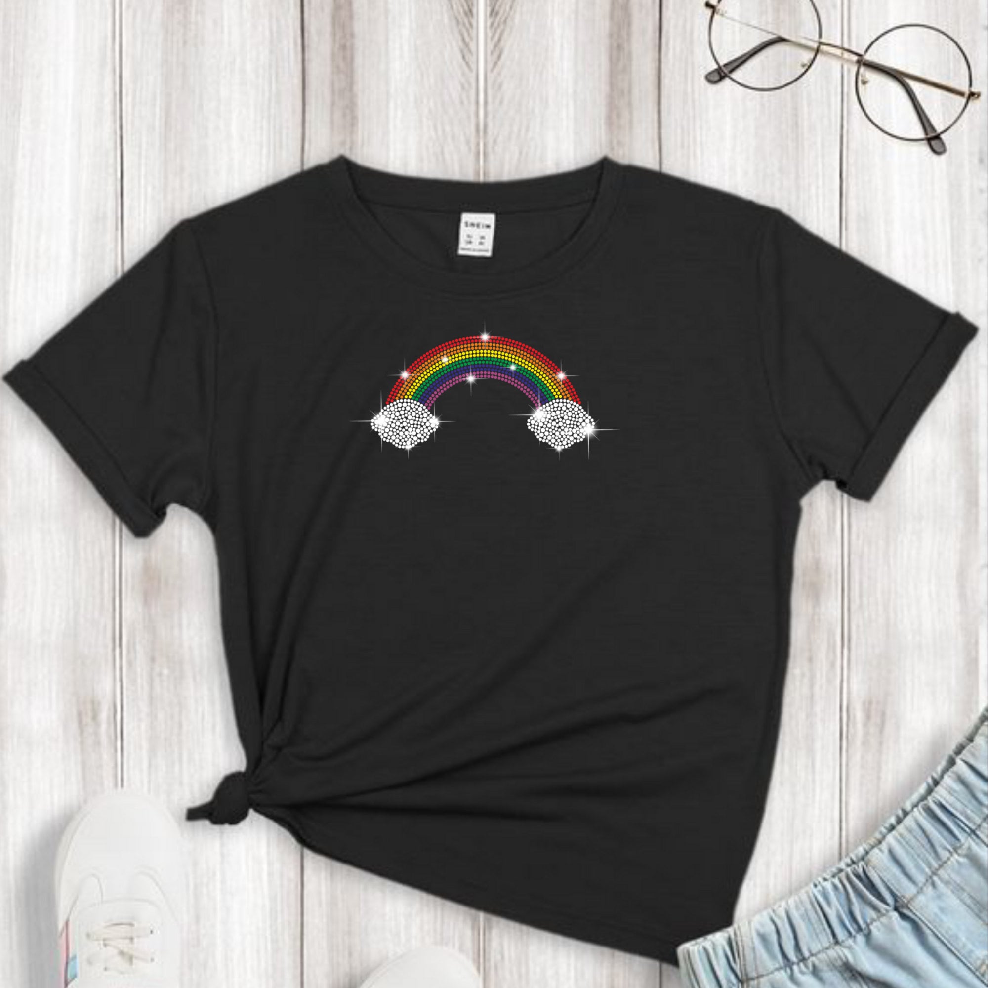 Rainbow Rhinestone Pattern, SVG Pattern, Rainbow Design, Rainbow ...