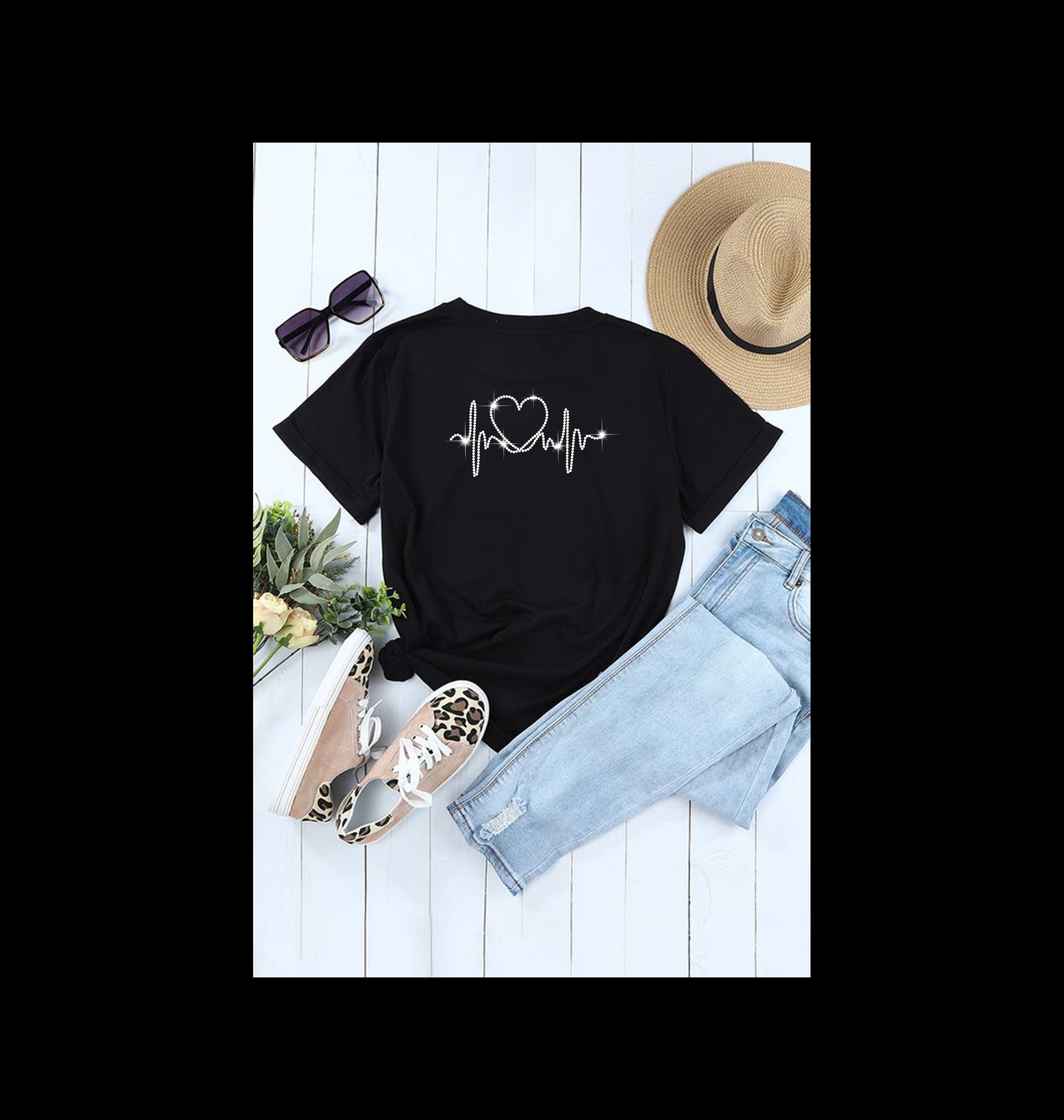 Heartbeat Rhinestone Pattern, SVG Pattern, Heartbeat Design, Heartbeat ...