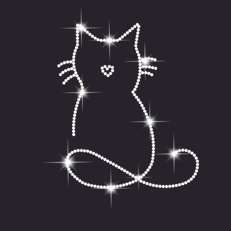 Cat Rhinestone Pattern, SVG Pattern, Cat Design, Cat Rhinestone ...