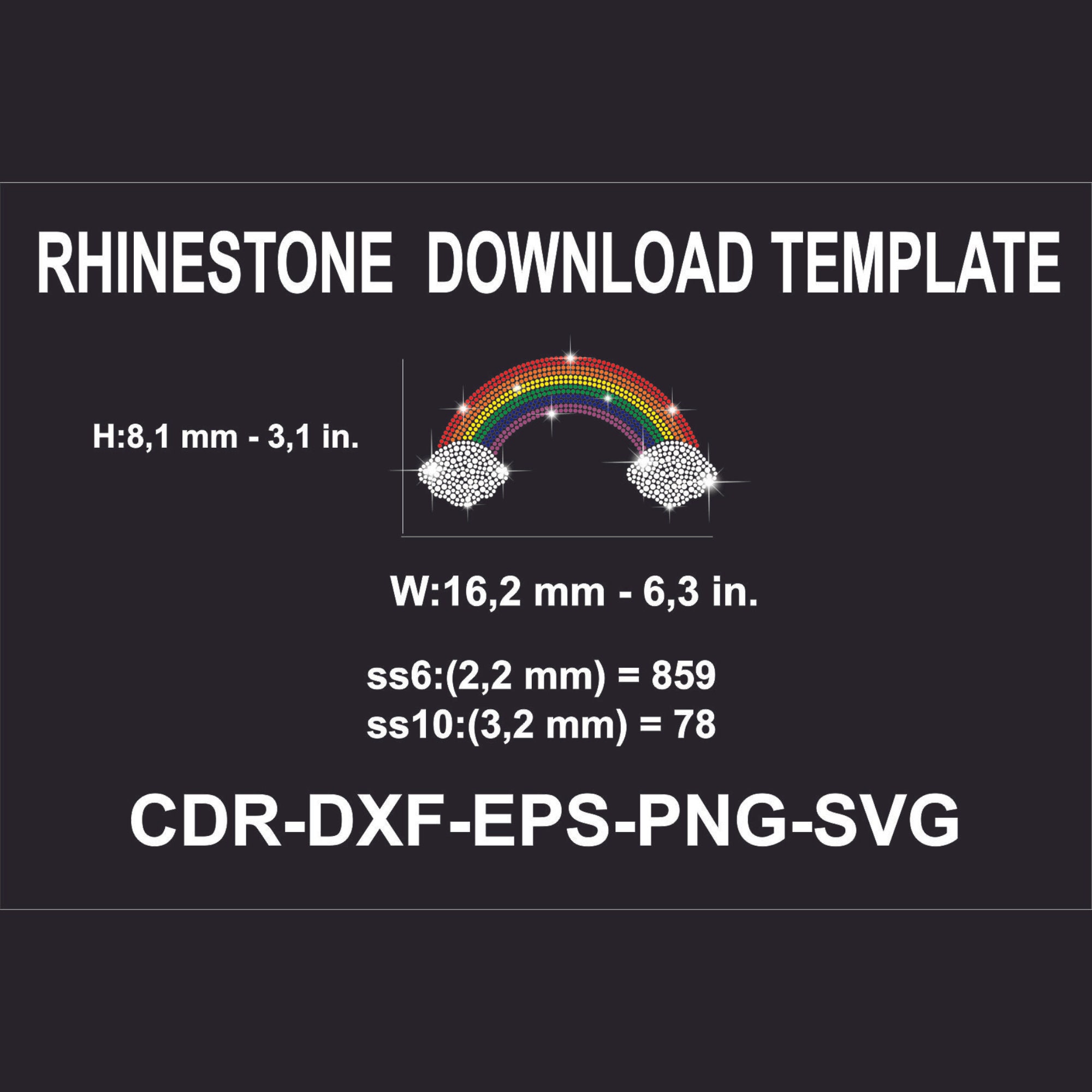Rainbow Rhinestone Pattern, SVG Pattern, Rainbow Design, Rainbow ...