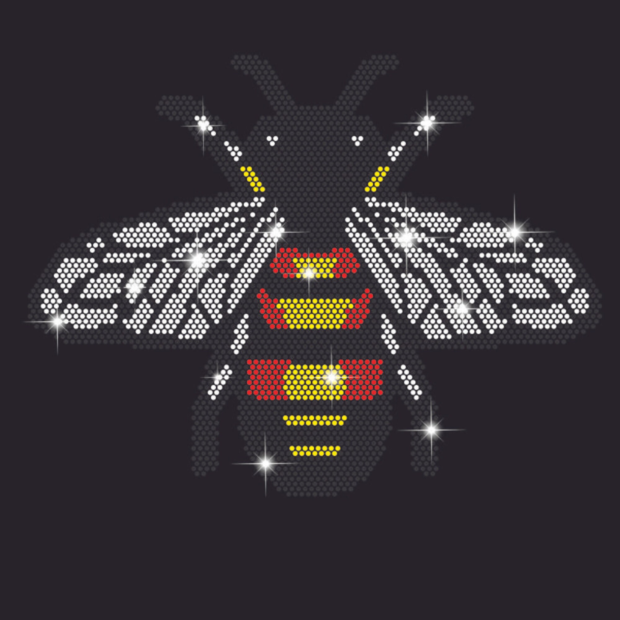 Honey Bee Rhinestone Template SVG File Instant Download, Honey Bee ...