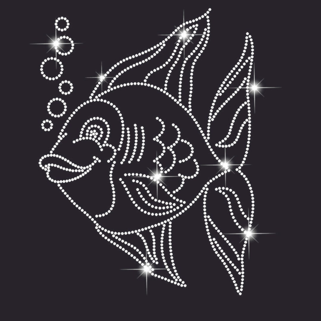 Fish Rhinestone Pattern, SVG Pattern, Fish Design, Fish Rhinestone ...