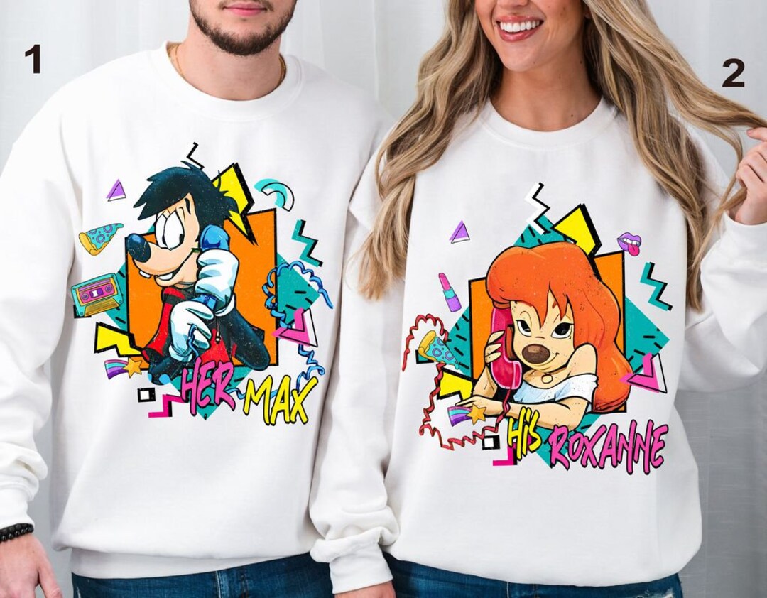 Retro 90S Max and Roxanne Valentine Couple Matching Shirt, A Goofy ...