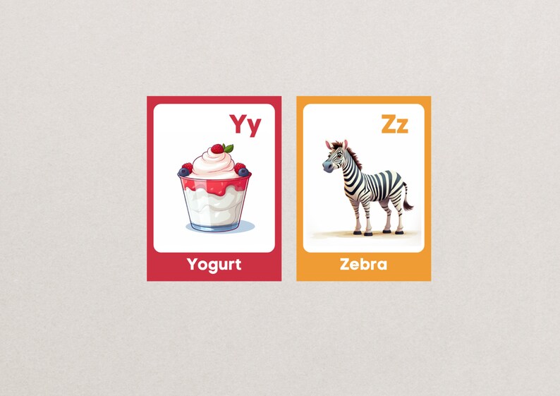 ABC Flash Cards, A-Z Cards, Educational Cards, Learn Abcs, Alphabet ...