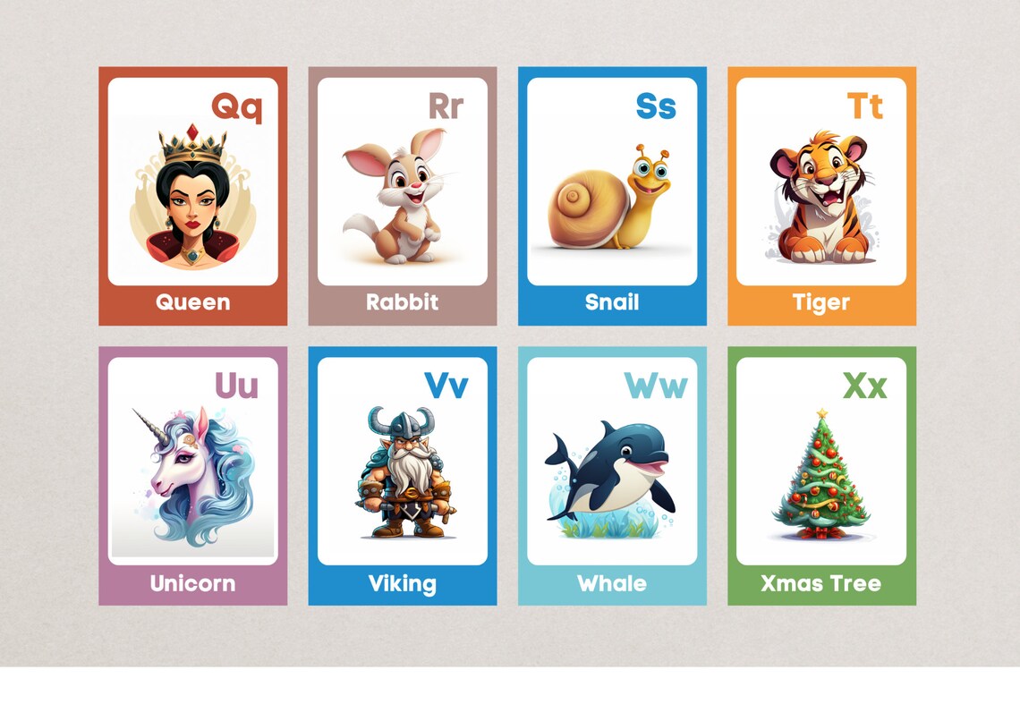 ABC Flash Cards, A-Z Cards, Educational Cards, Learn Abcs, Alphabet ...