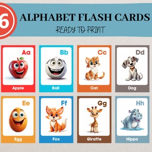 ABC Flash Cards, A-Z Cards, Educational Cards, Learn Abcs, Alphabet ...